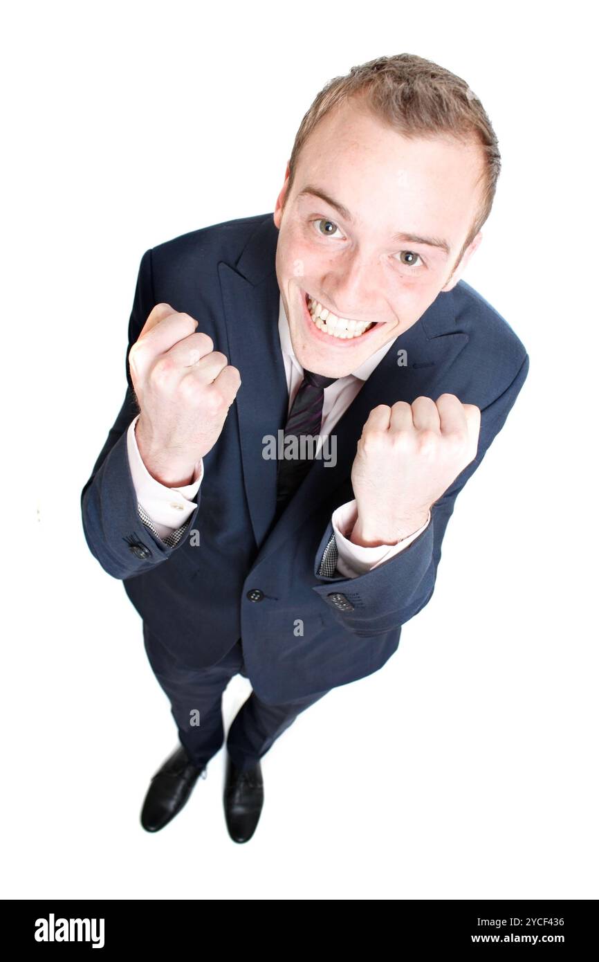 Yes success happy young Cut Out Stock Images & Pictures - Alamy