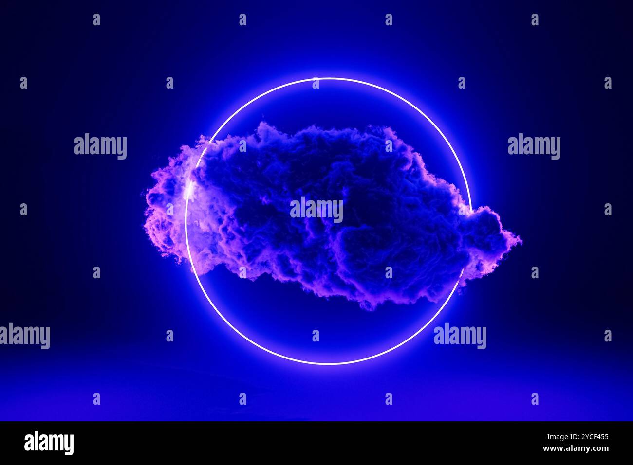 Pink cloud neon circle hi-res stock photography and images - Alamy