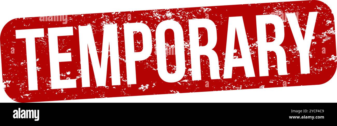 temporary rubber stamp with grunge effect Stock Vector Image & Art - Alamy