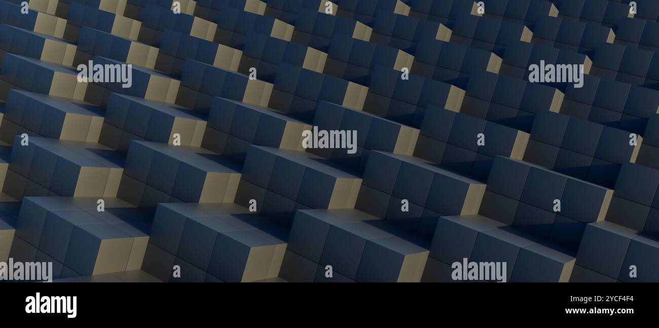 3d render illustration A close up of a black and grey patterned surface ...