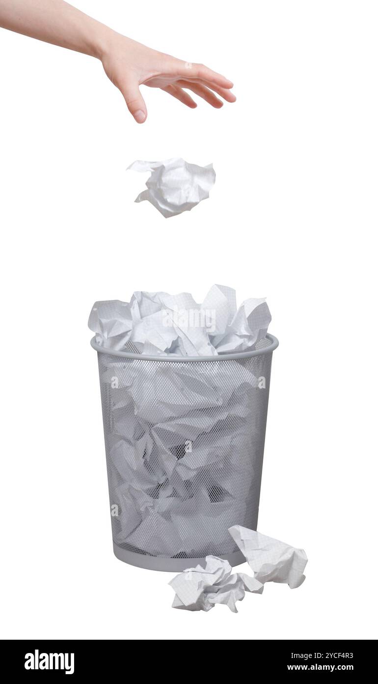 Hand throwing out paper Stock Photo - Alamy