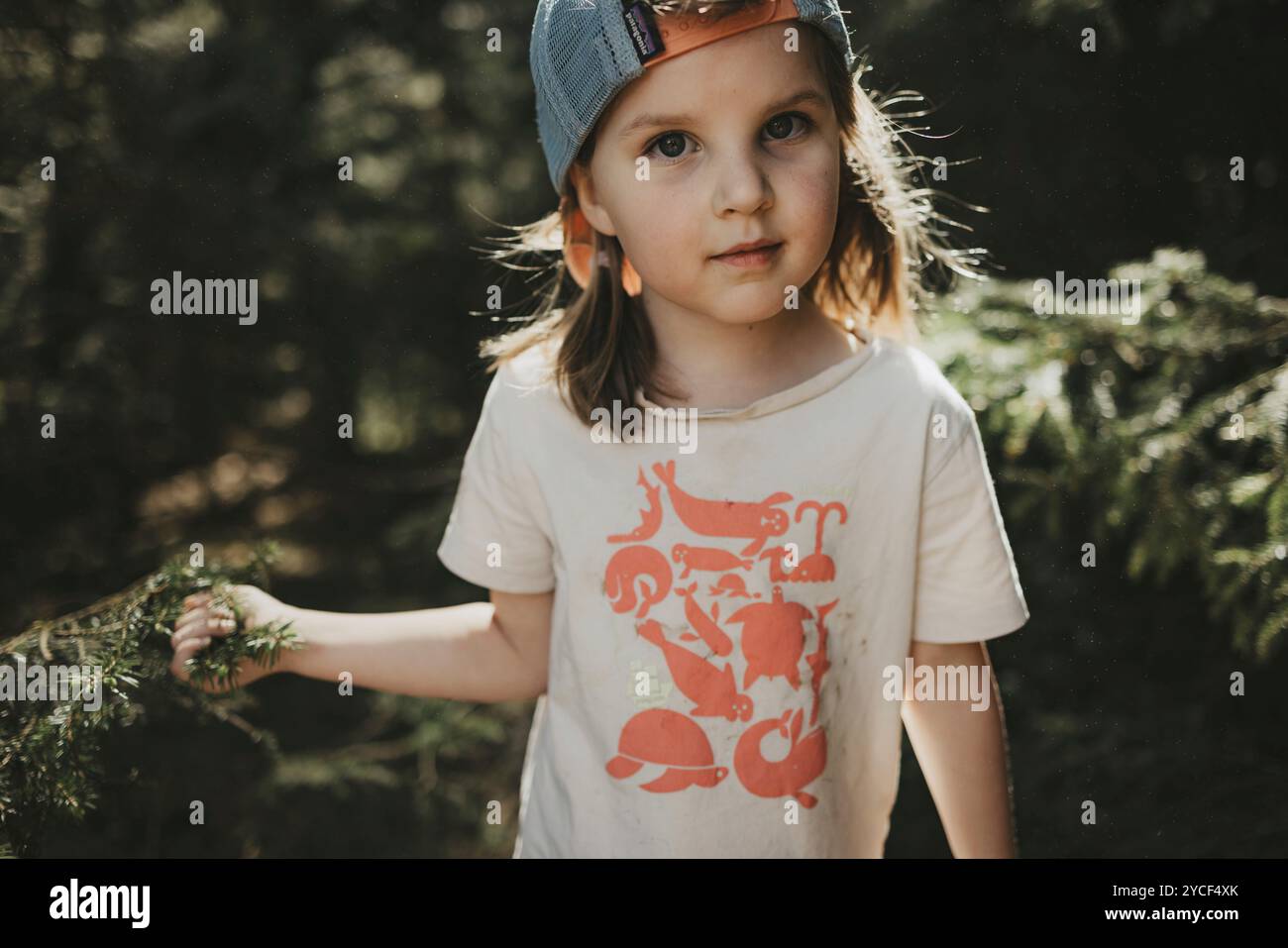 Girl in the forest Stock Photo - Alamy
