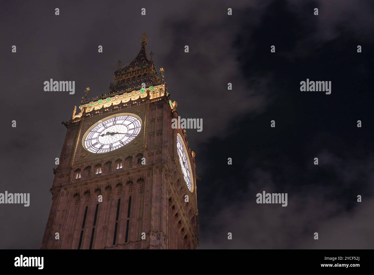 London, Westminster: Elizabeth Tower (Big Ben) at night Stock Photo - Alamy
