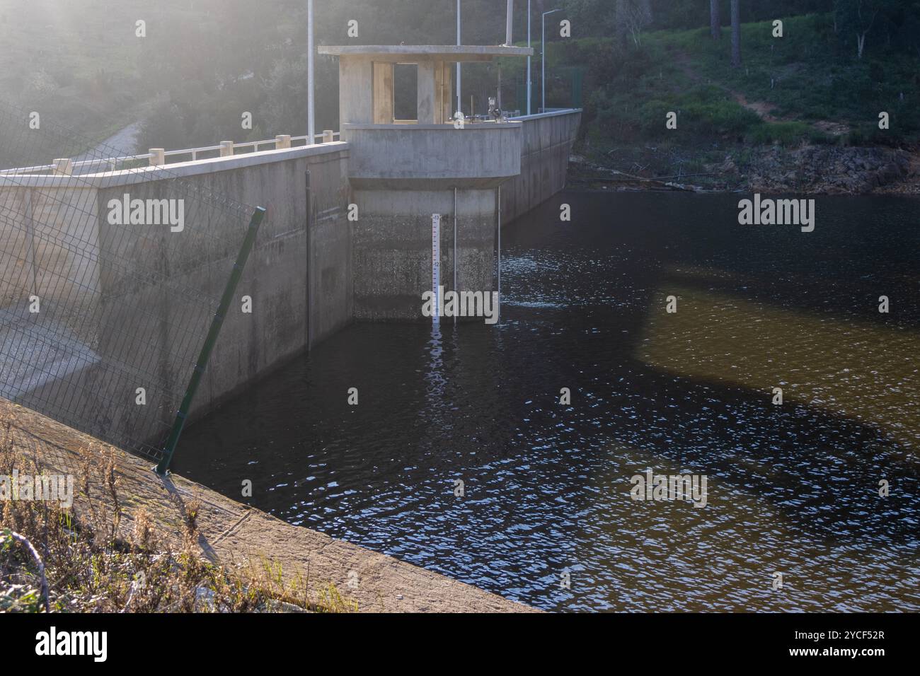 The rio da mula dam regulating the water levels for the surrounding ...