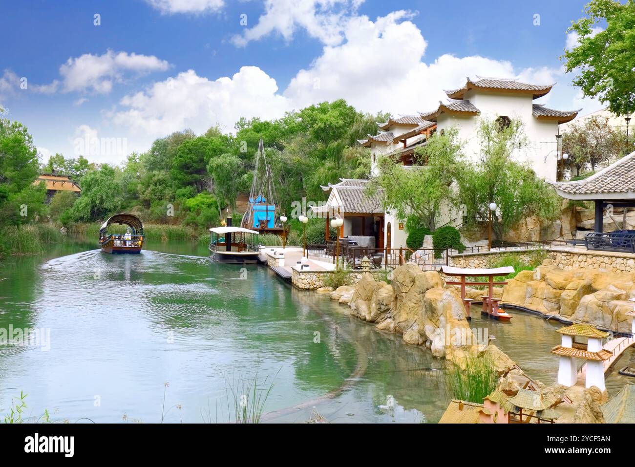 Landscape view of the Chinese park Stock Photo - Alamy