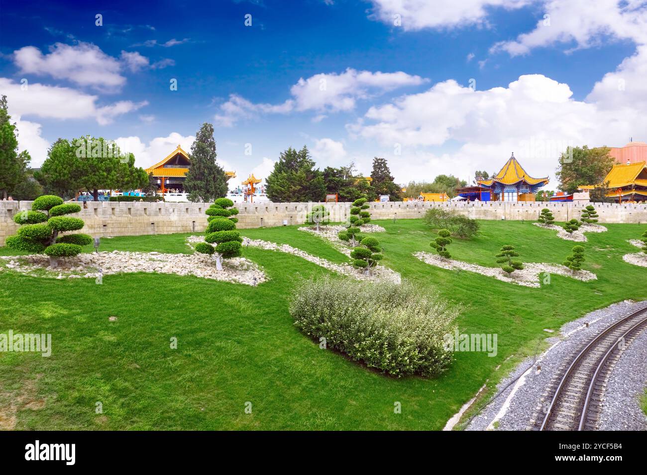 Landscape view of the Chinese park Stock Photo - Alamy