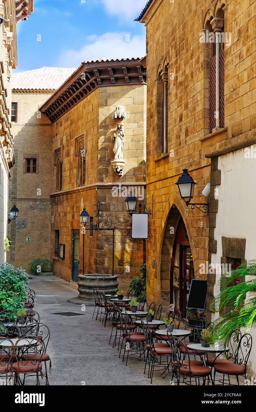 Typical landscapes and authentic Catalan cozy streets in cities of ...