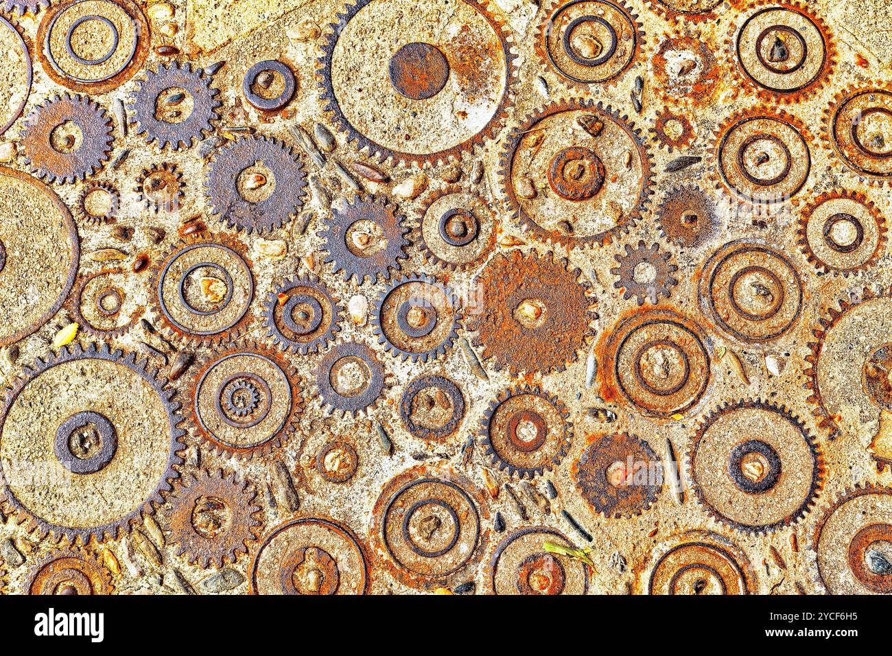 Background pattern with cogs and gears Stock Photo - Alamy