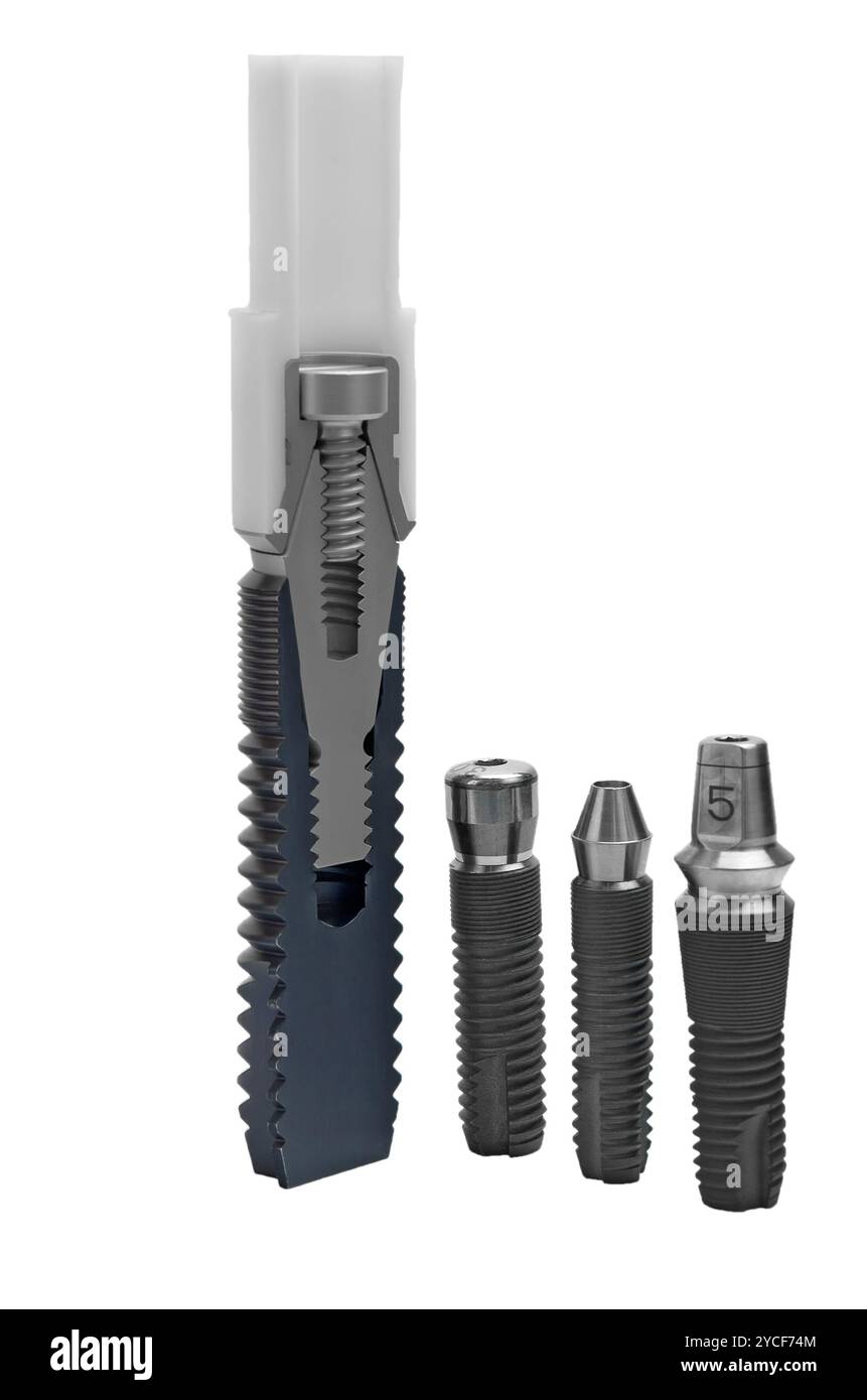 Models of dental titanium implants Stock Photo - Alamy