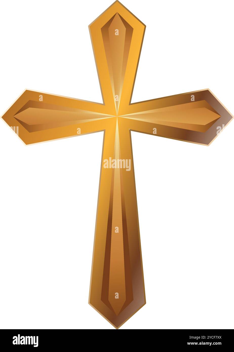 Gold cross isolated - vector illustration Stock Vector Image & Art - Alamy
