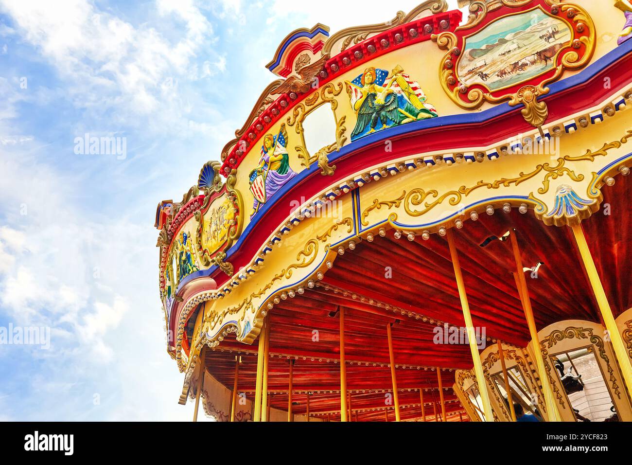 Carousel. Horses on a carnival Stock Photo - Alamy