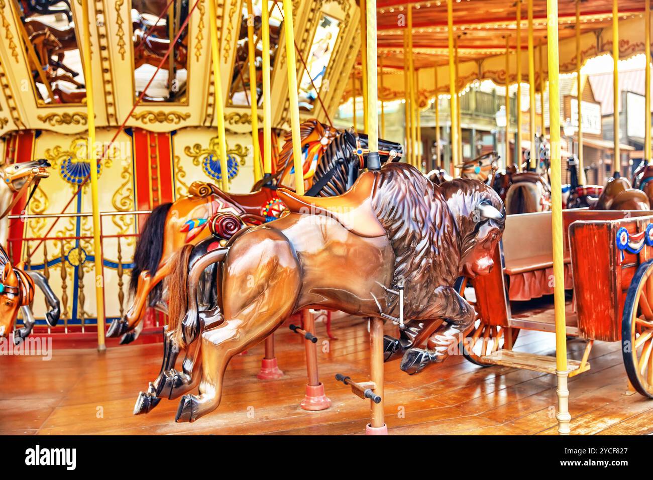 Carousel. Horses on a carnival Stock Photo - Alamy