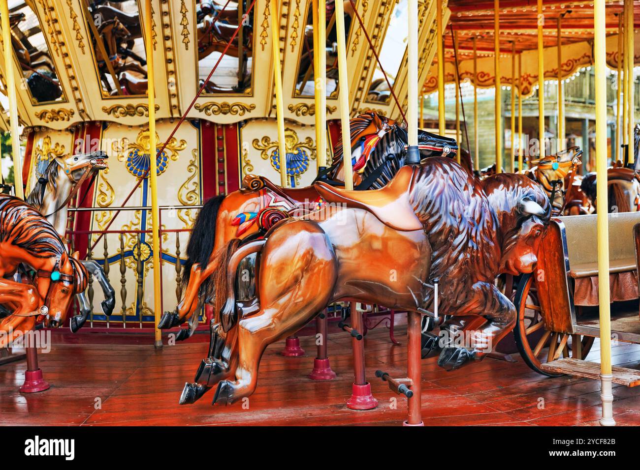 Carousel. Horses on a carnival Stock Photo - Alamy