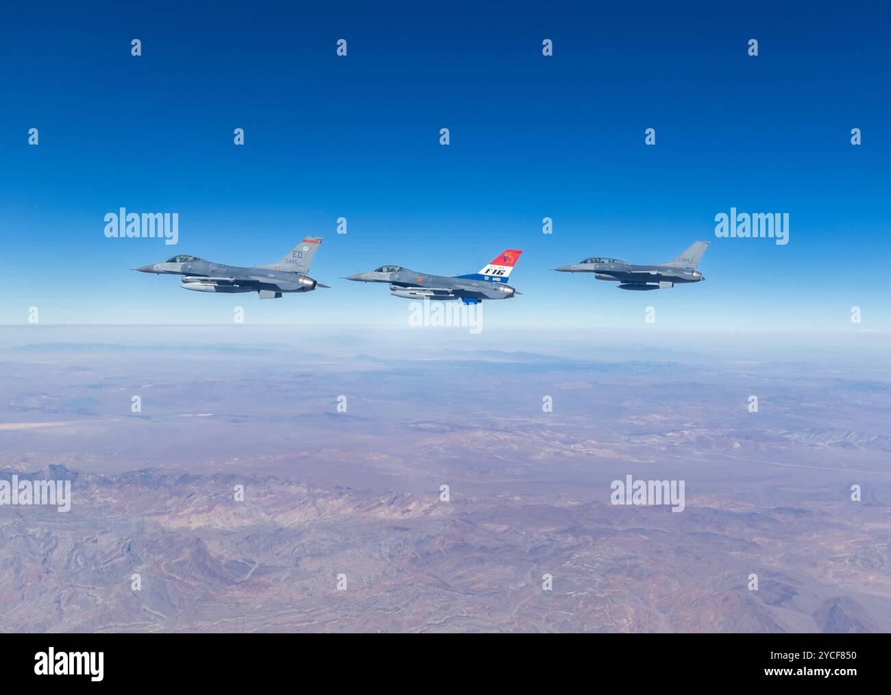 Three Air Force F-16s practice formation flying September 30, 2024 not ...