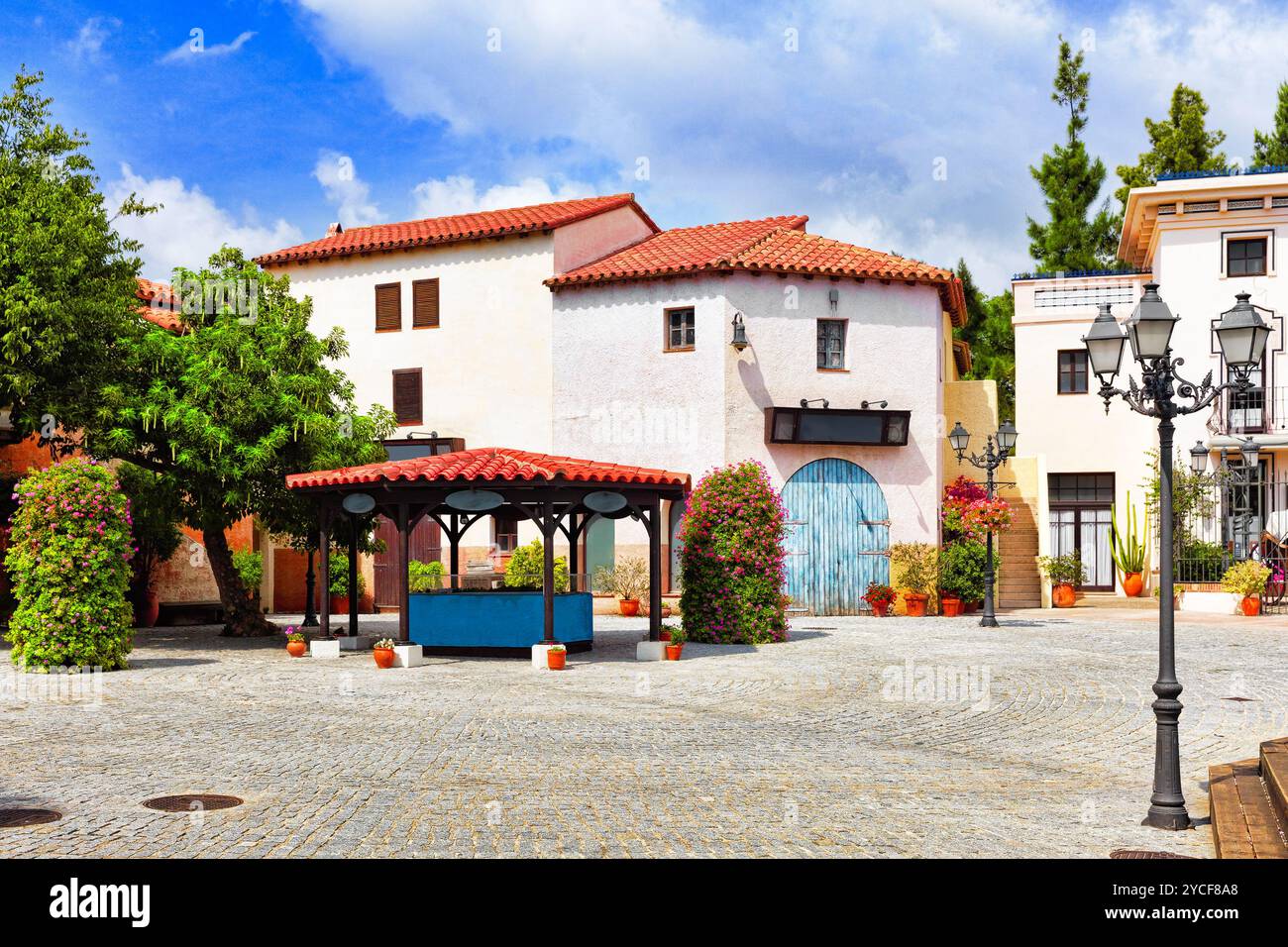 Typical landscapes and authentic Catalan cozy streets in cities of ...