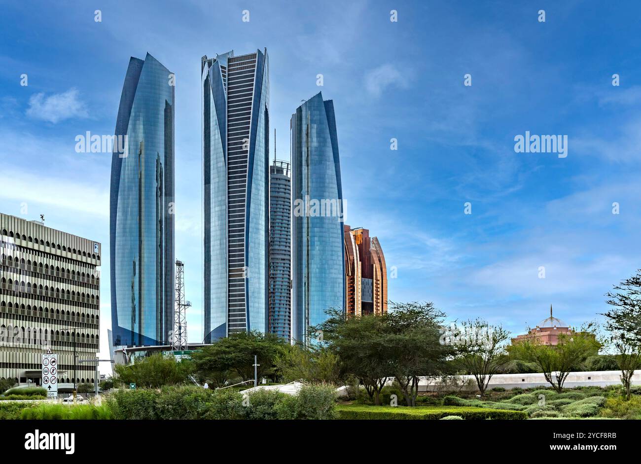 Etihad Towers and ADNOC Building, Abu Dhabi, United Arab Emirates, Asia ...