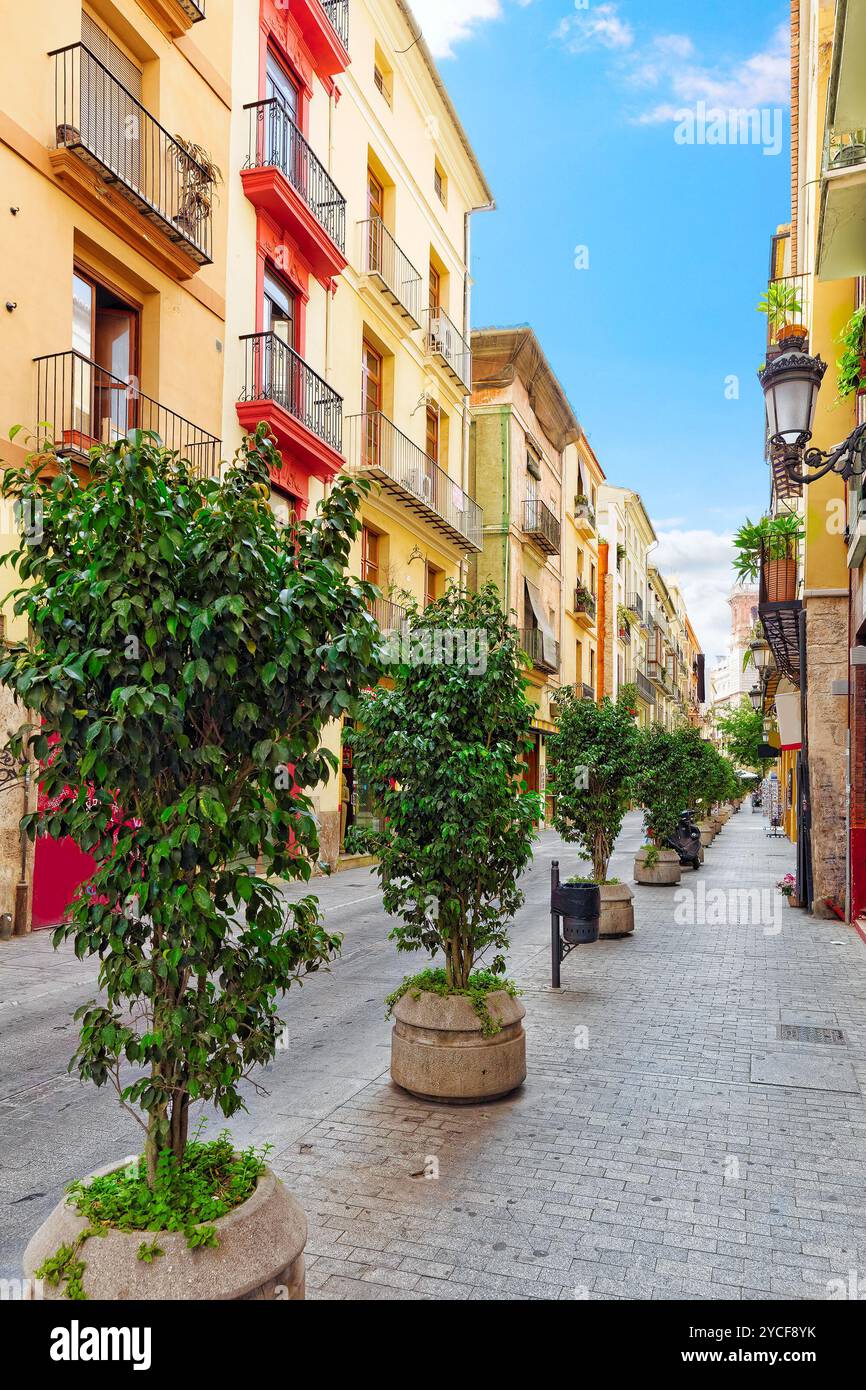 Cityscape of Valencia - third size population city in Spain Stock Photo ...