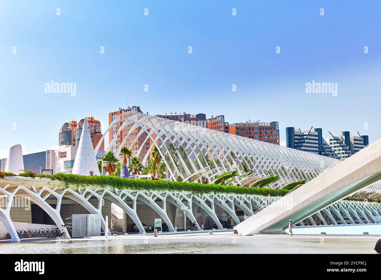 VALENCIA, SPAIN - SEPT 10: Landscaped walk tropic park (L'Umbracle ...