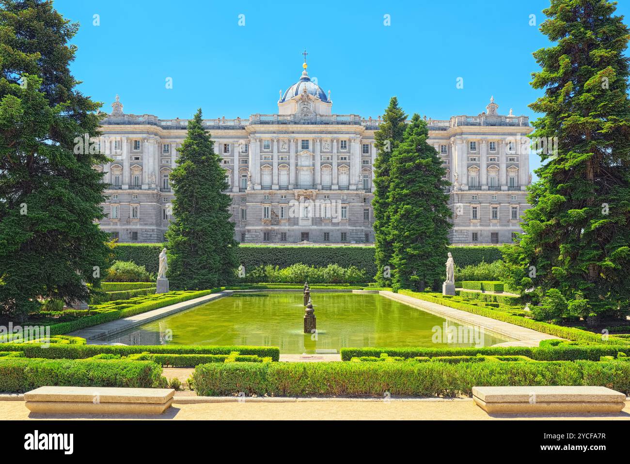 Madrid, Spain - June 05,2017: Sabatini Gardens (Jardines de Sabatini ...