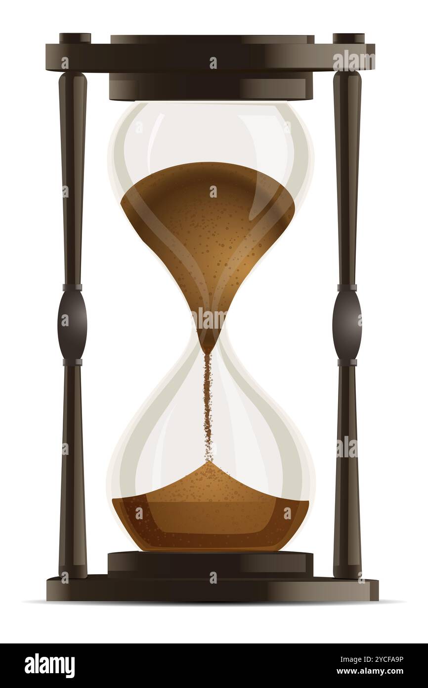 illustration of vector sand watch on an isolated background Stock Photo ...
