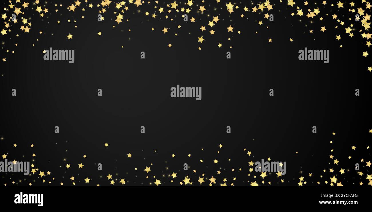 Magic stars vector overlay. Gold stars scattered around randomly ...
