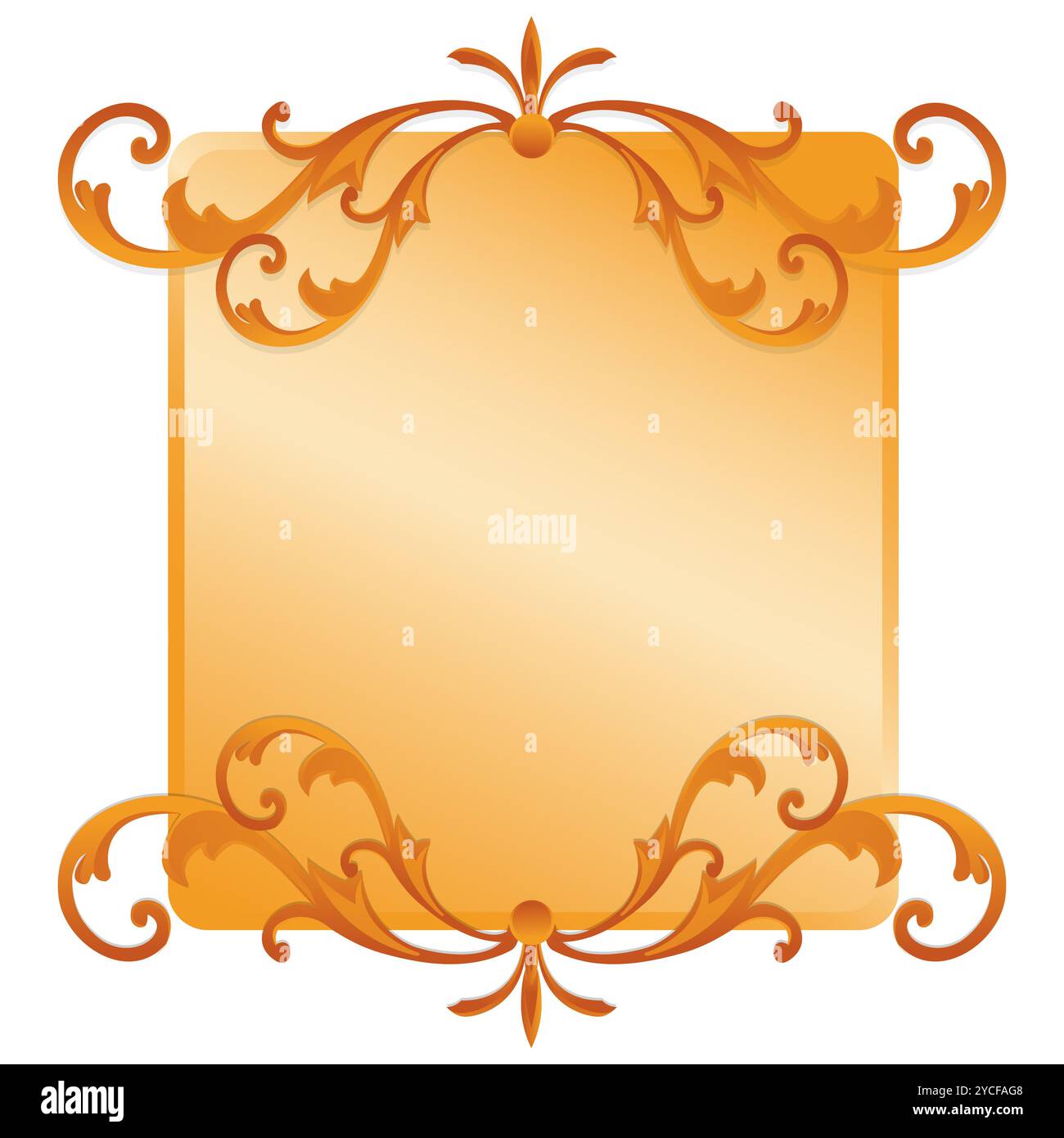 Floral design on frame Cut Out Stock Images & Pictures - Alamy