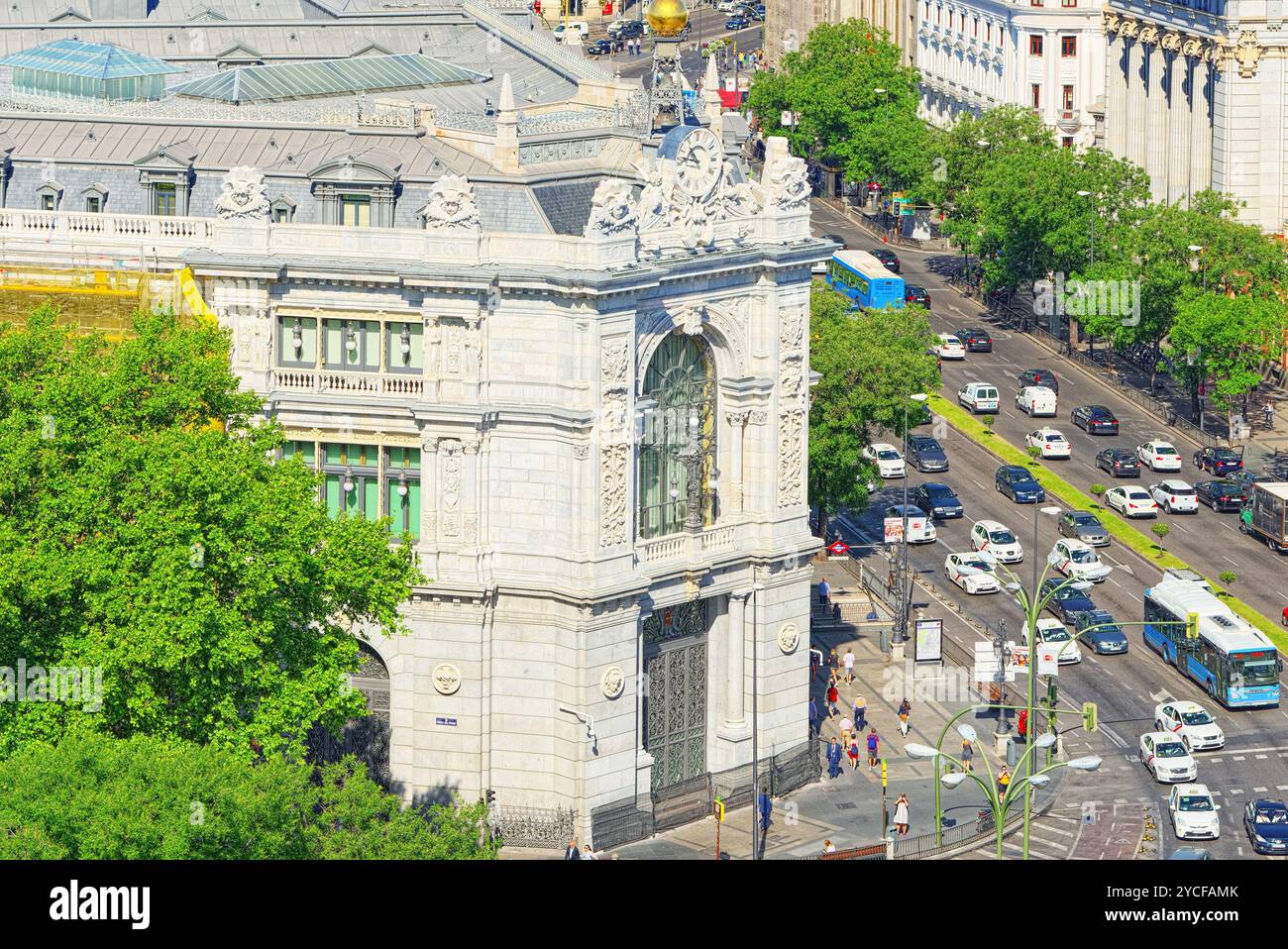 Madrid, Spain - June 06, 2017 :Panoramic view from above on the capital ...