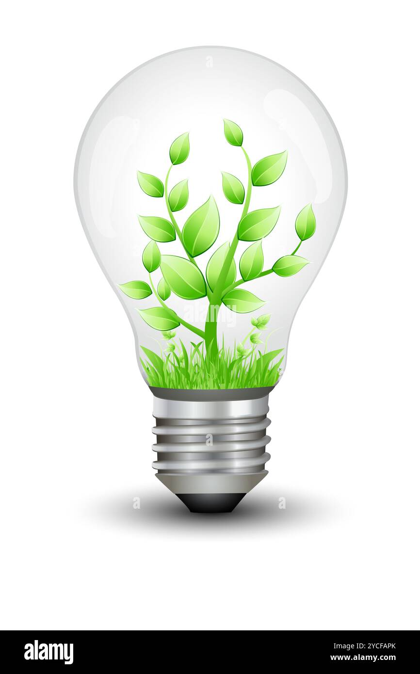 Vector illustration green save Cut Out Stock Images & Pictures - Alamy