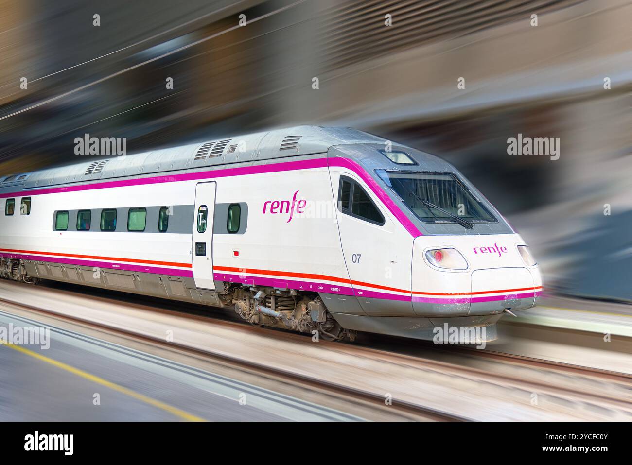 Madrid, Spain - June 08, 2017 : Modern hi-speed passenger train of ...