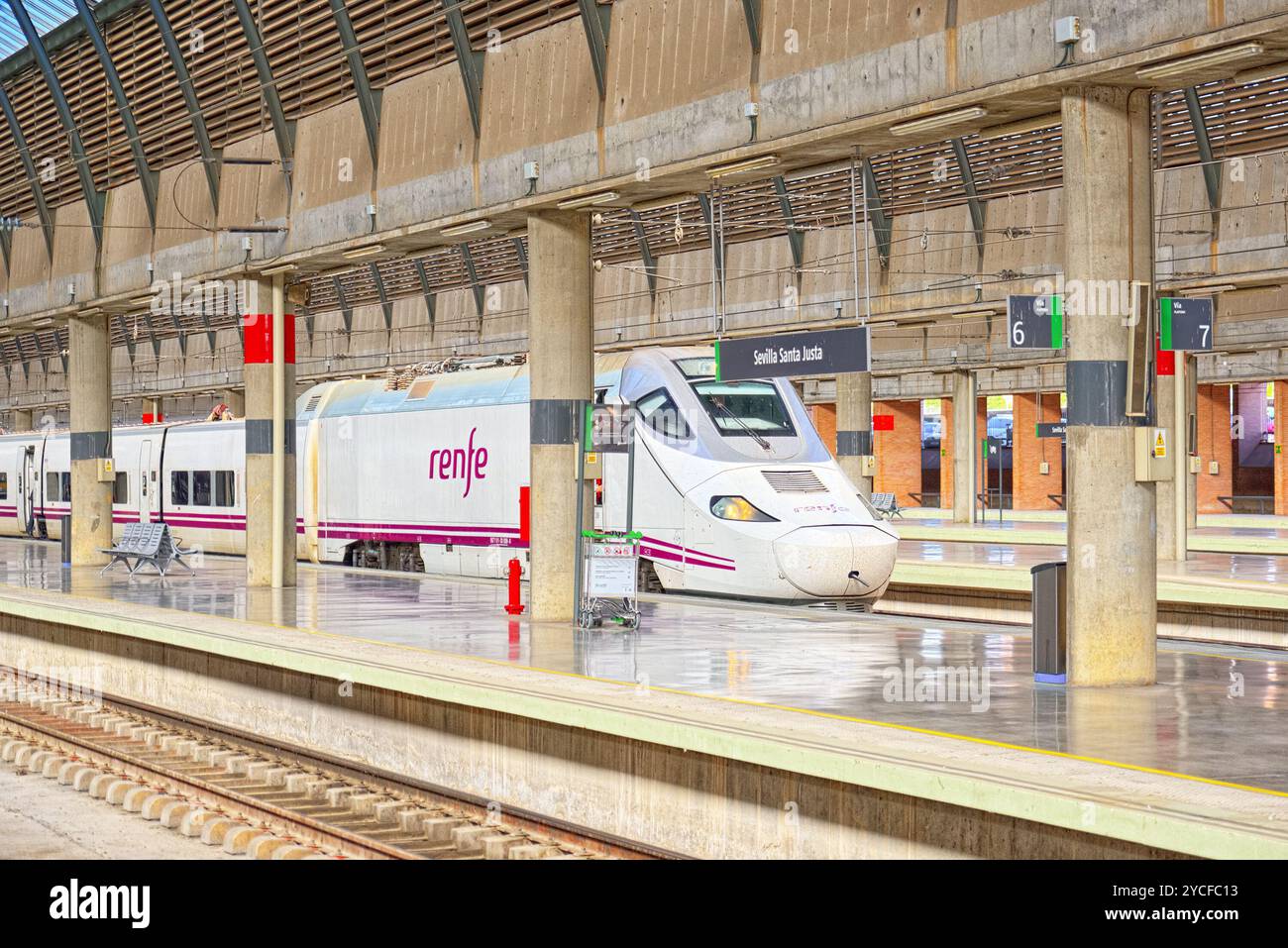 Seville, Spain - June 08, 2017 : Modern hi-speed passenger train of ...