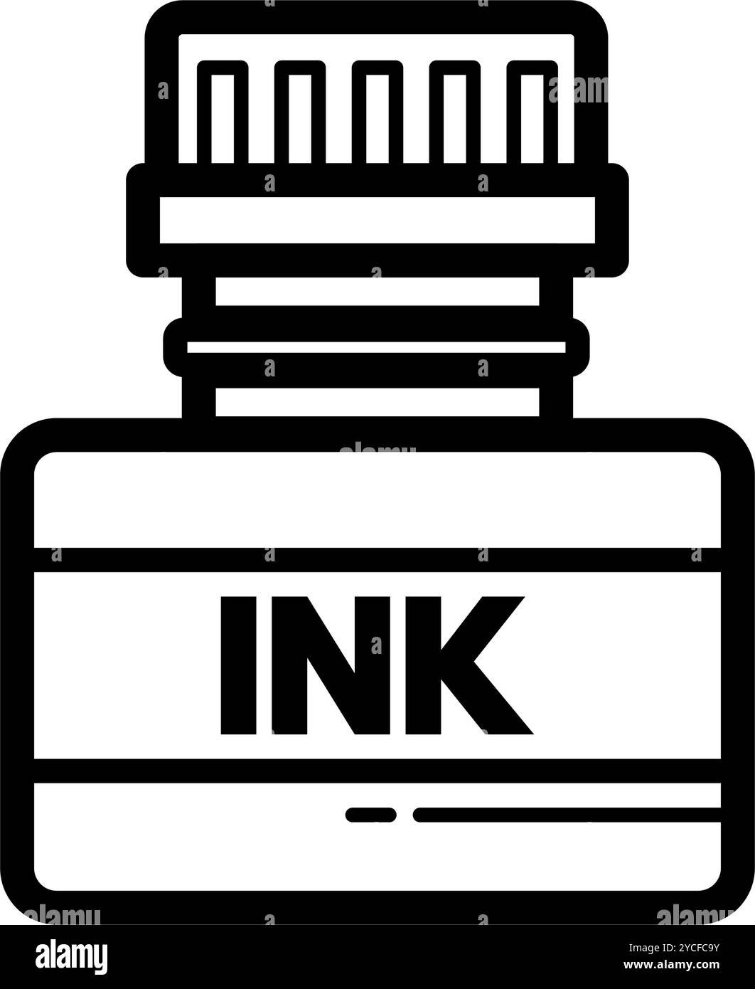 drawing ink, ink bottle - vector icon Stock Vector Image & Art - Alamy