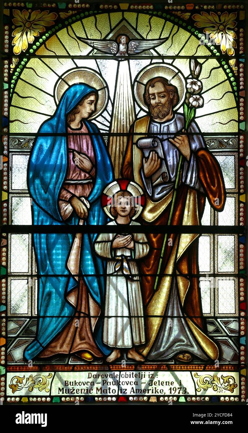 Holy family stained glass hi-res stock photography and images - Alamy