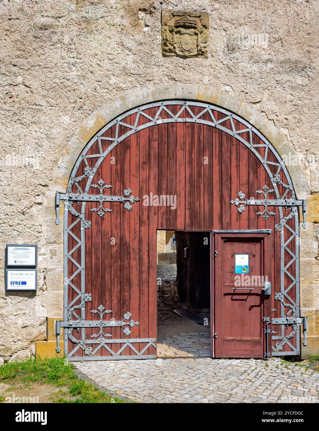 Germany, Thuringia, the Veste Heldburg was a high medieval hilltop ...
