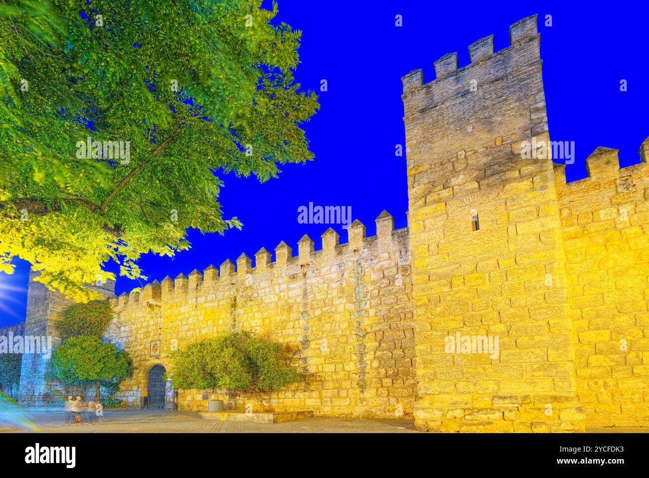 View of is a royal palace in Seville, Andalusia, Spain, originally ...