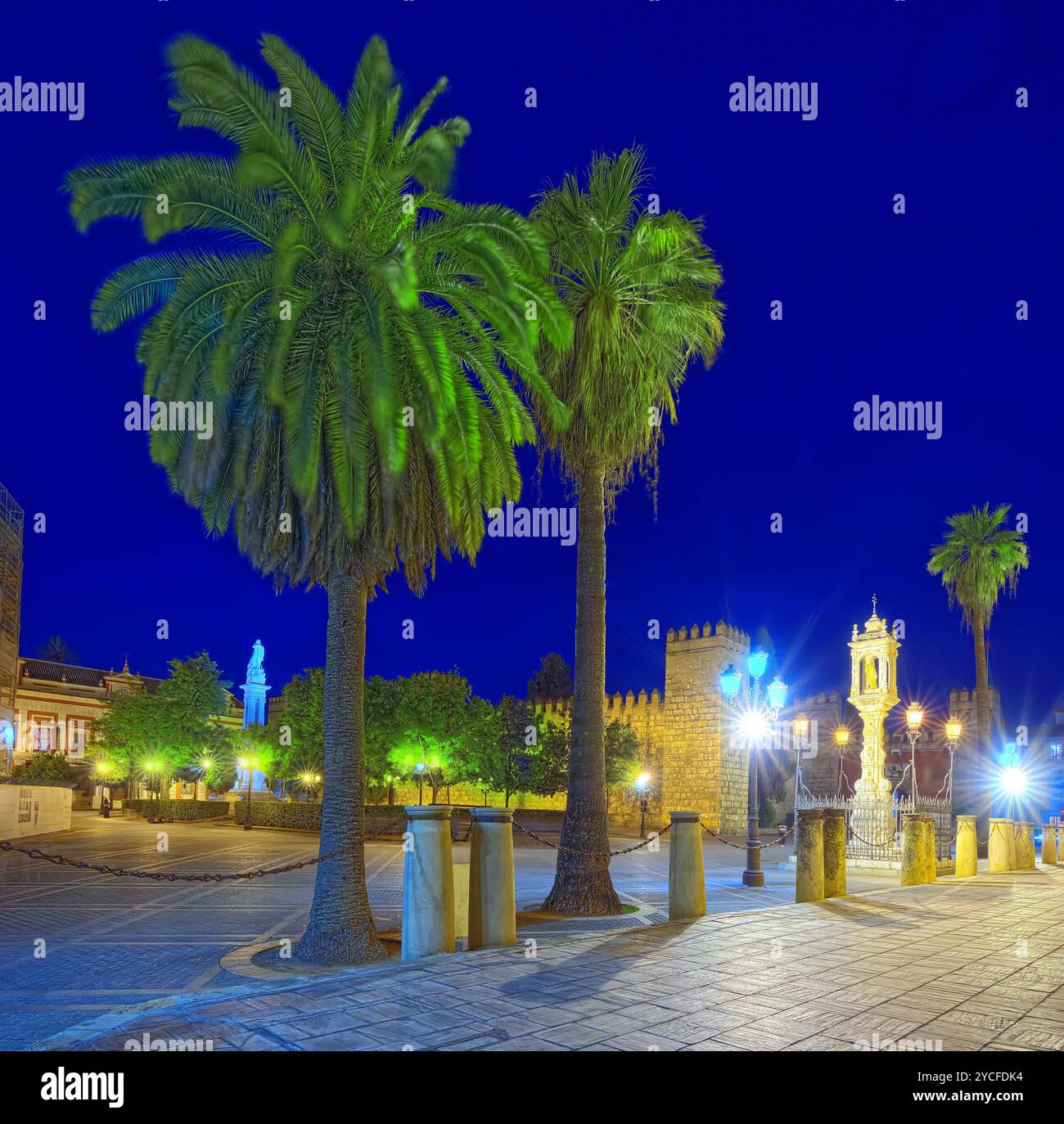 View of is a royal palace in Seville, Andalusia, Spain, originally ...