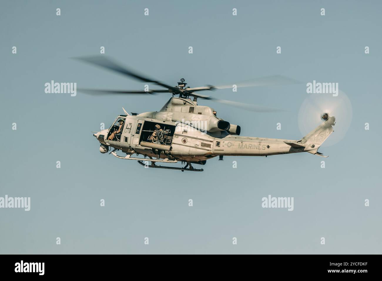 A U.S. Marine Corps UH-1Y Venom assigned to Marine Aviation Weapons and ...