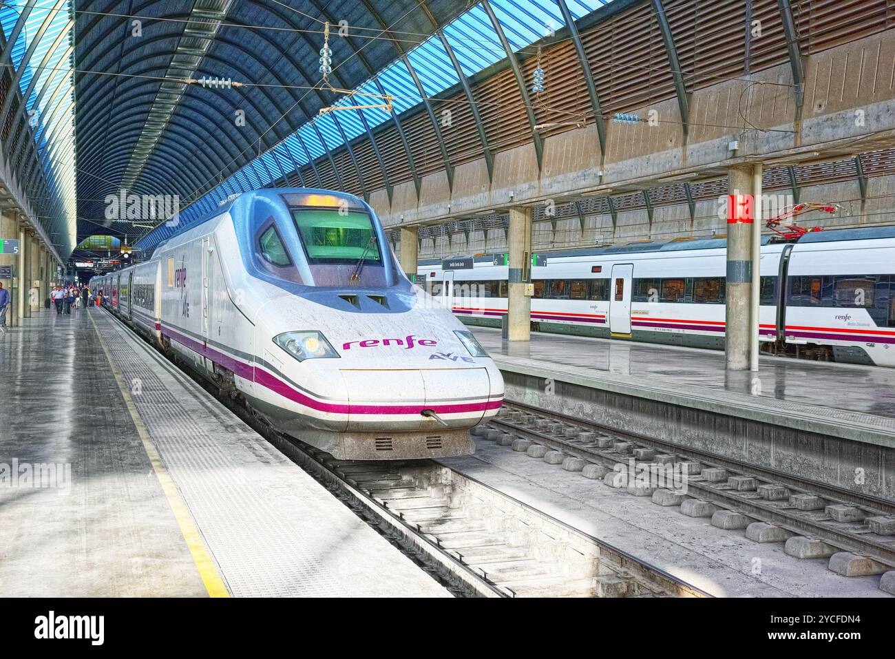 Seville, Spain - June 10, 2017 : Modern hi-speed passenger train of ...