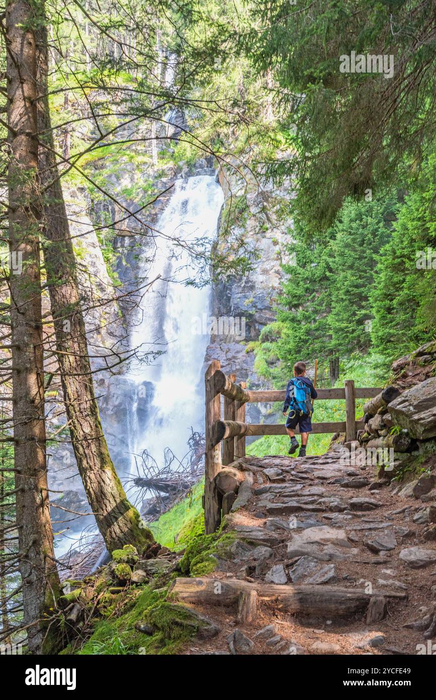 The Saent waterfalls are a naturalistic attraction for hikers. Europe ...