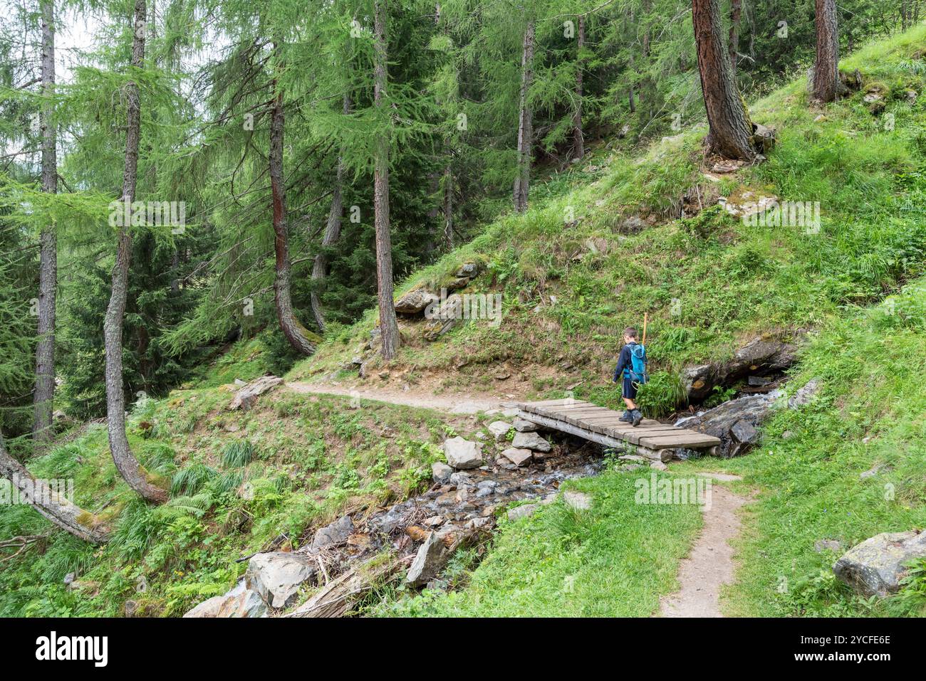 Return path from the saent waterfalls europe hi-res stock photography ...