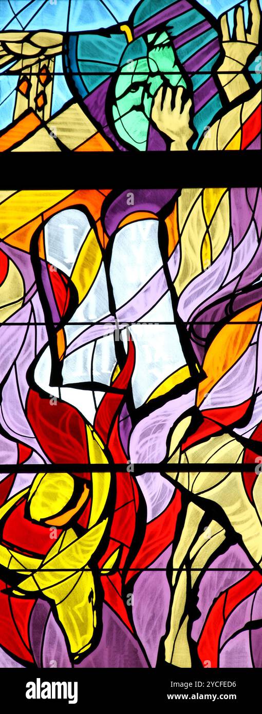 Moses, stained glass Stock Photo - Alamy
