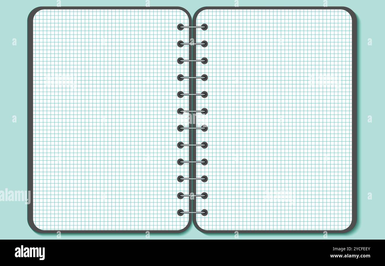 Graph paper. Open notepad. Printable squared grid paper with color ...