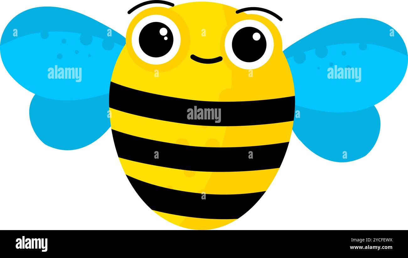 cute smiling honey bee vector illustration Stock Vector Image & Art - Alamy