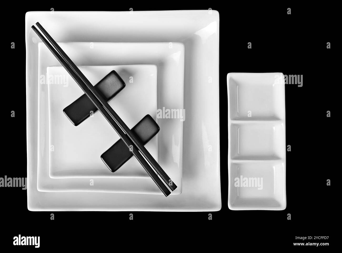 Wooden tray sushi Black and White Stock Photos & Images - Alamy