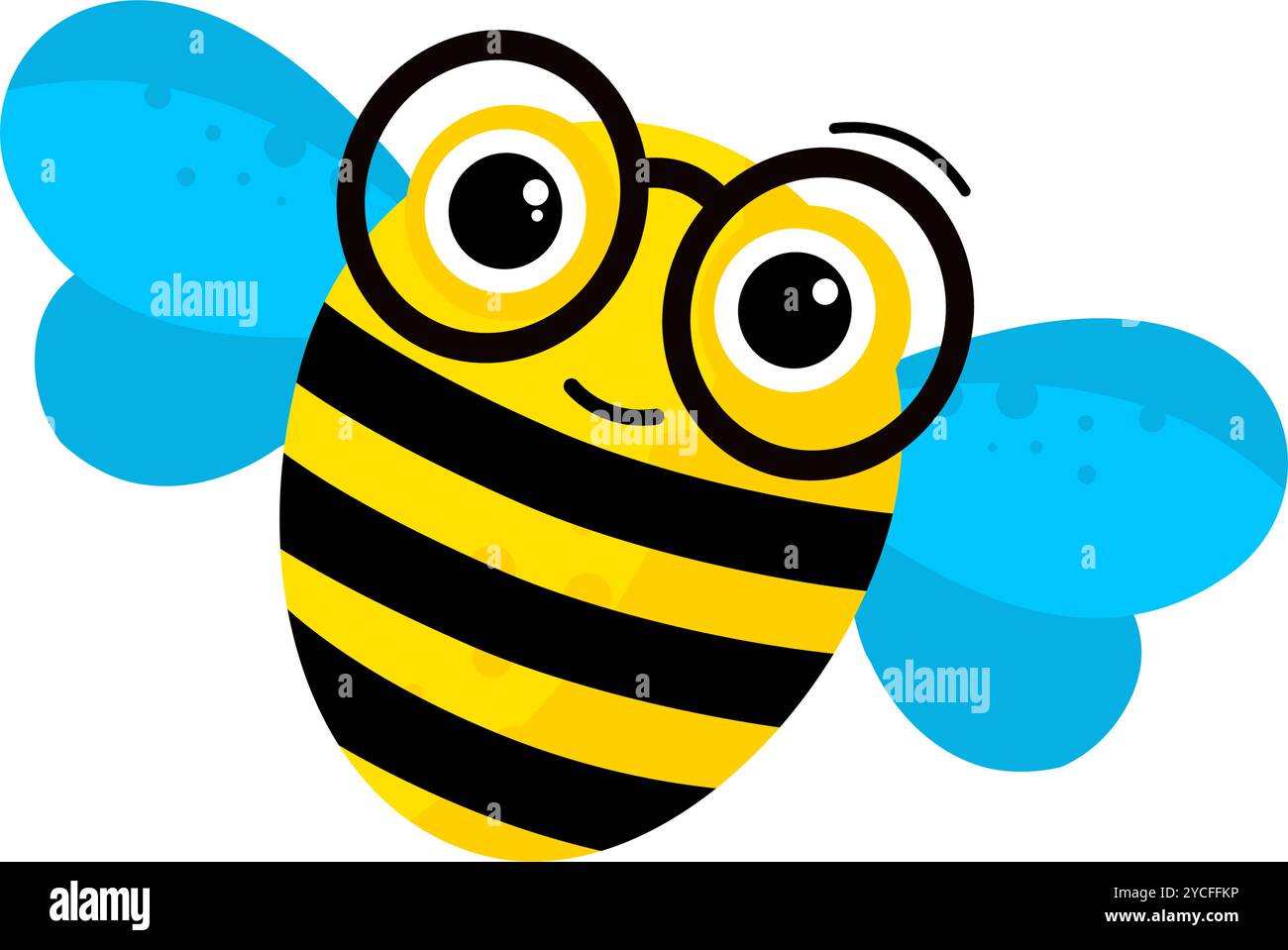 cute smiling honey bee vector illustration Stock Vector Image & Art - Alamy