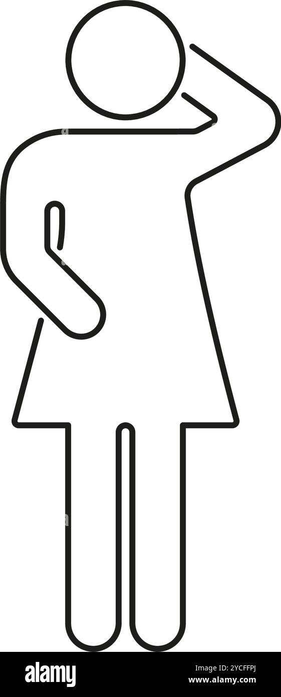 Woman Stick Figure Face