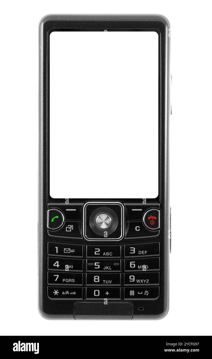 modern mobile phone. the screen is cut with clipping path Stock Photo ...