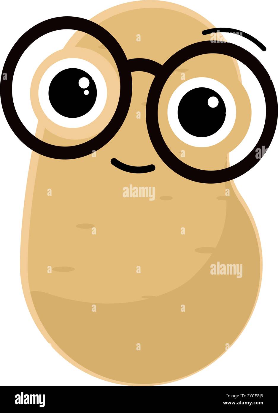 cute potato in kawaii style - vector illustration Stock Vector Image ...