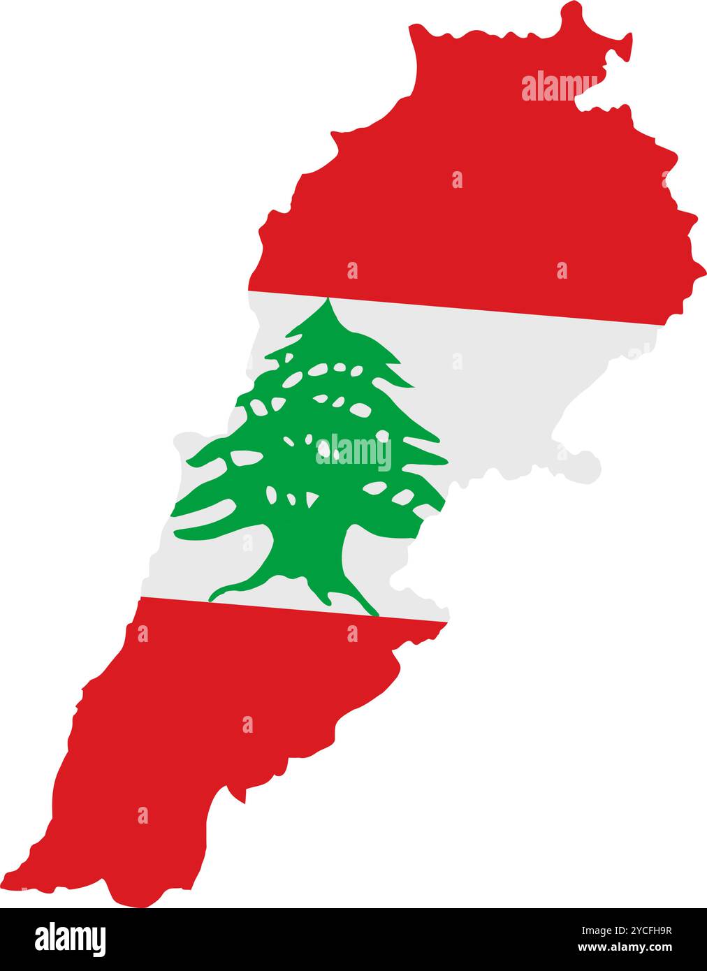 Lebanese flag inscribed on a map of Lebanon Stock Vector Image & Art ...