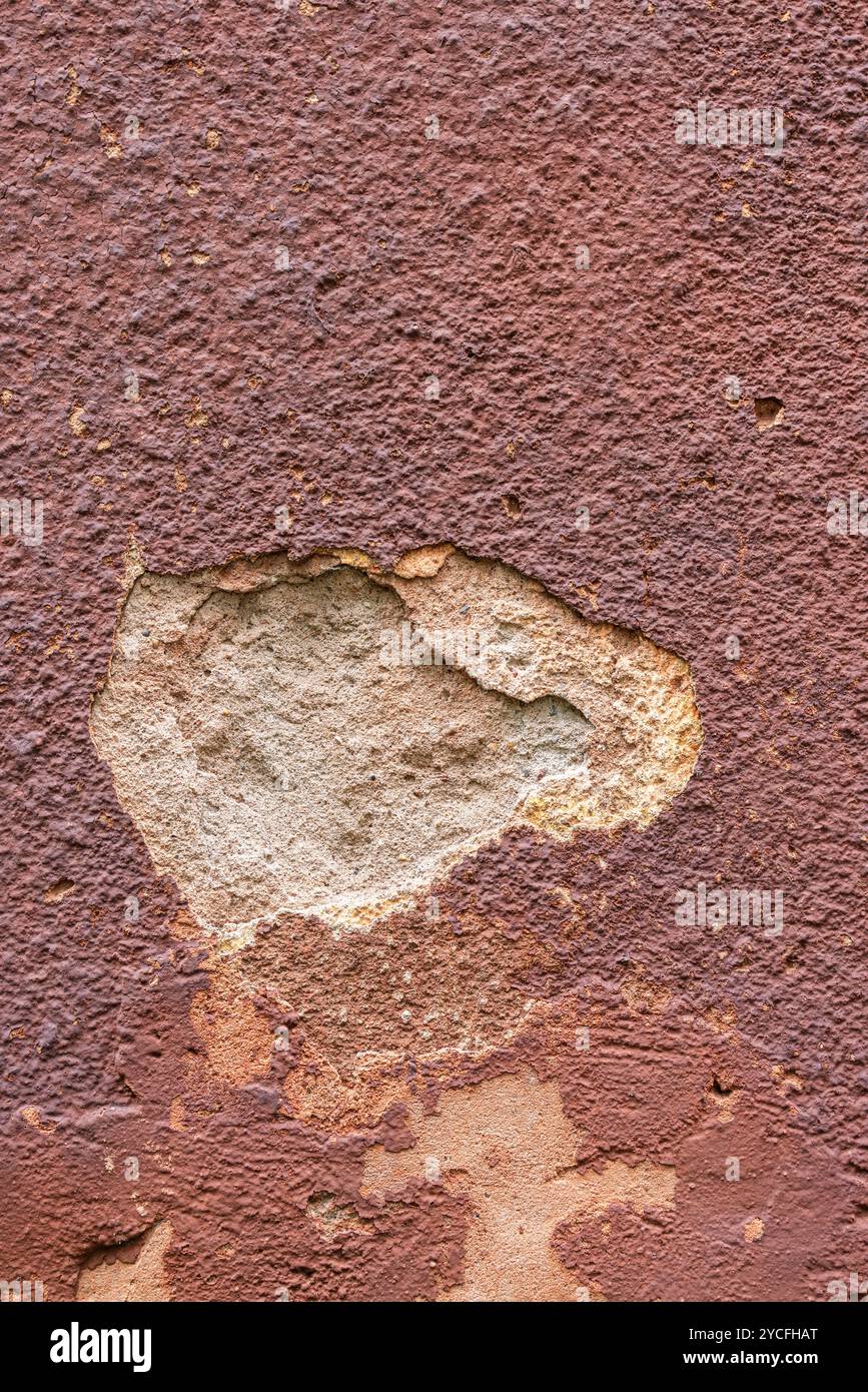 Wall of an old building, crumbling plaster, house facade, background ...