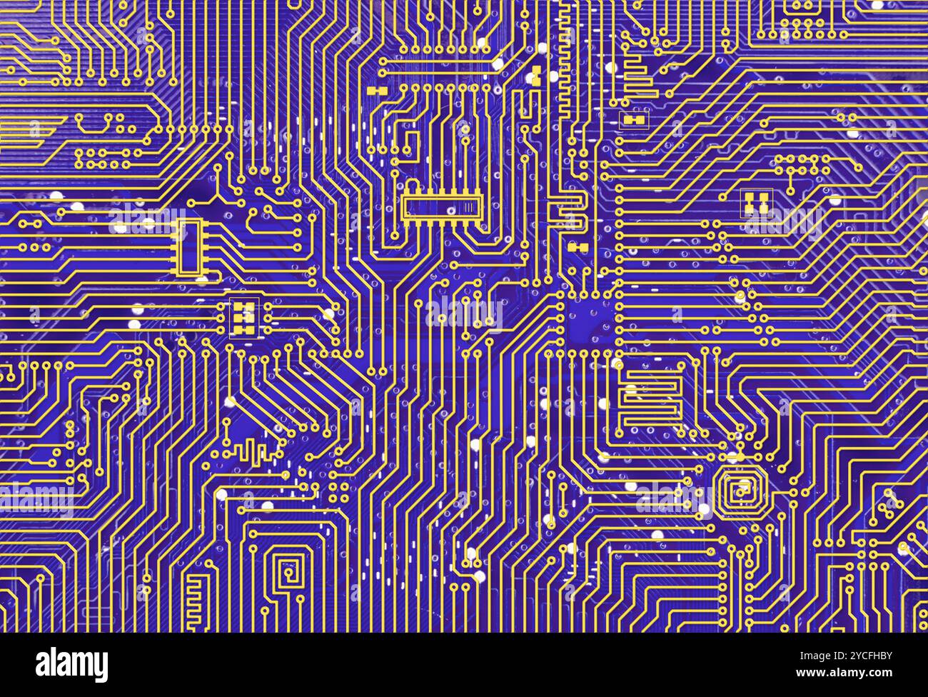 Circuit board blue yellow hi-res stock photography and images - Alamy